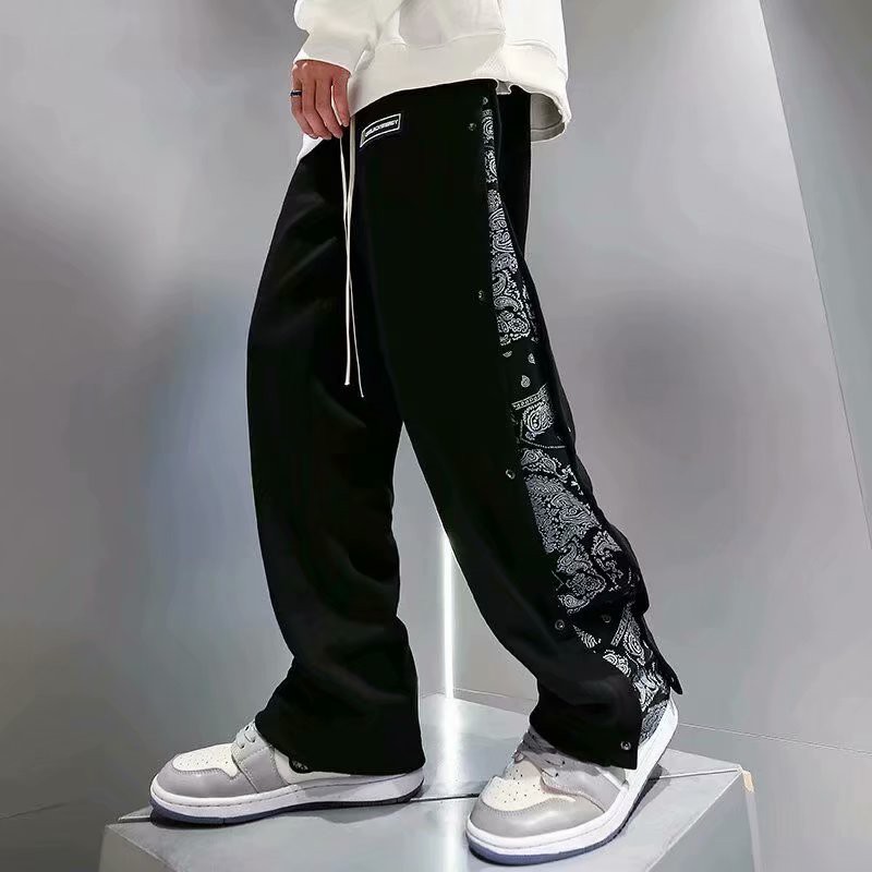 Calça Breasted Masculina Primavera E Outono Maré Marca Hip Hop Cajueiro