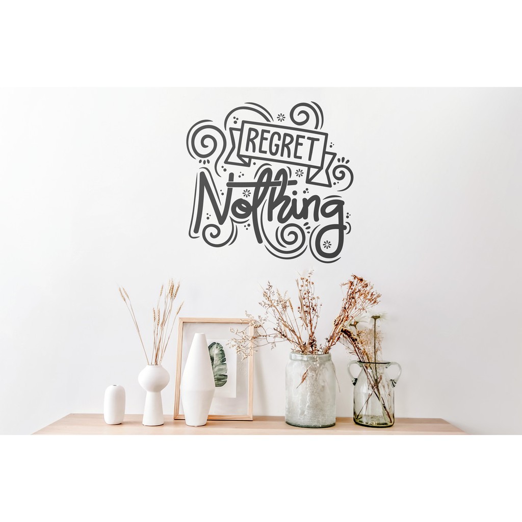 Adesivo Decorativo Regret Nothing Grande 58x55cm | Shopee Brasil