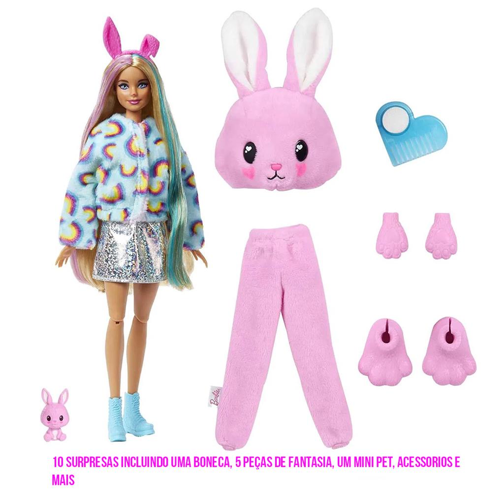 Boneca Barbie Color Reveal Cutie Animais Pet Pelucia Mattel | Shopee Brasil