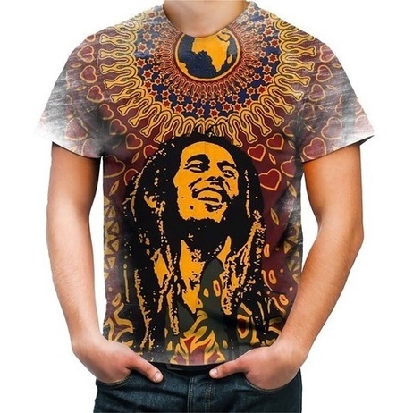 Camiseta Camisa Personalizada Bob Marley Reggae Jamaica | Shopee Brasil