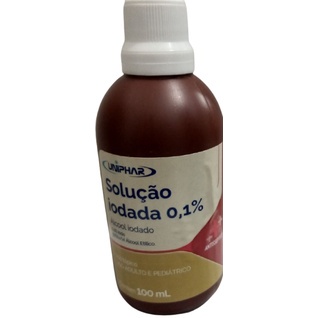 SOLUÇAO IODADA 0,1% ÁLCOOL IODADO 100ml UNIPHAR | Shopee Brasil