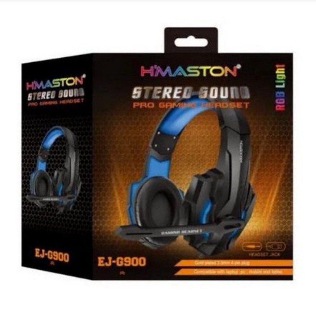 Fone De Ouvido Headset Gamer Ej-g900 Hmaston Azul Rgb | Shopee Brasil