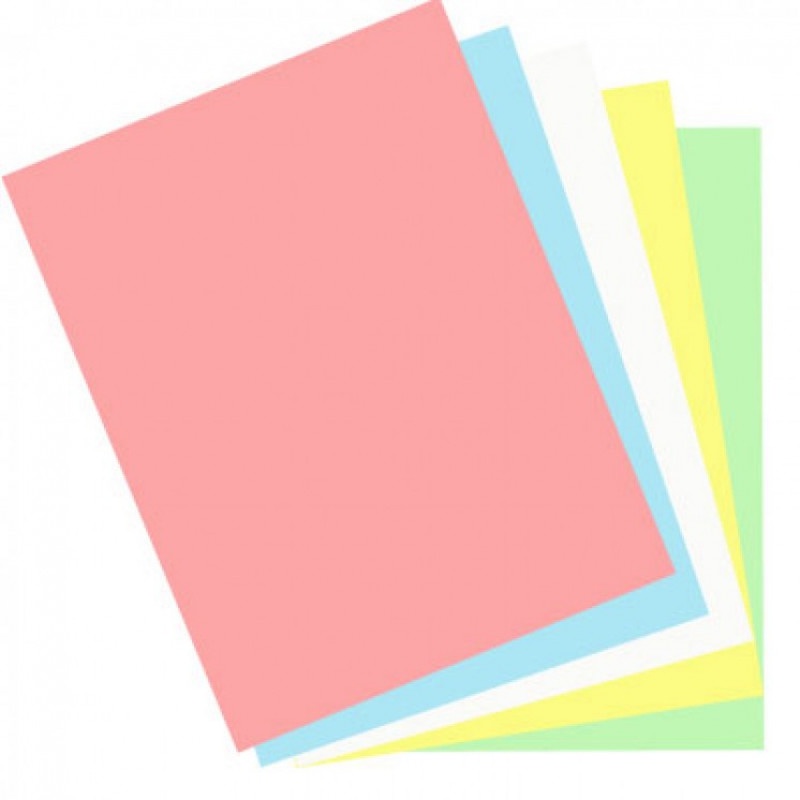 Cartolina Escolar Colorida 100 folhas | Shopee Brasil