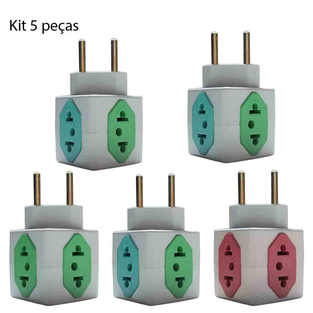 Kit Régua Barra Múltipla 5 Tomadas 2p+t 20a + Plugue 90º 2p ...