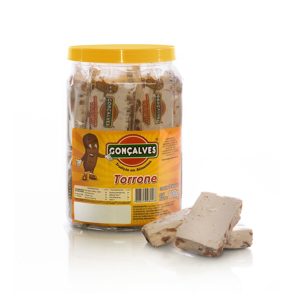 Torrone Pote com 20 unidades - 700g | Shopee Brasil