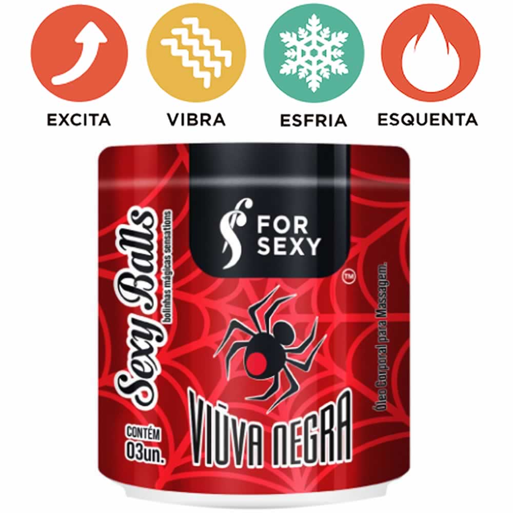 Bolinhas Explosivas Viúva Negra Lubrificante Intimo Excitante Vibra Esquenta Esfria para ...