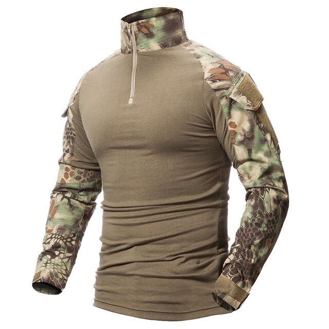 Camiseta Tática Masculina Camuflada Exército Força Militar Multicam ...