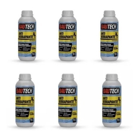 Kit 6 Verniz Antiderrapante Para Pisos Bautech 1l - Melhora o Preço