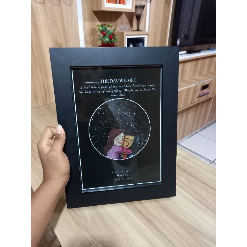 Quadro mapa do céu estrelado. | Shopee Brasil