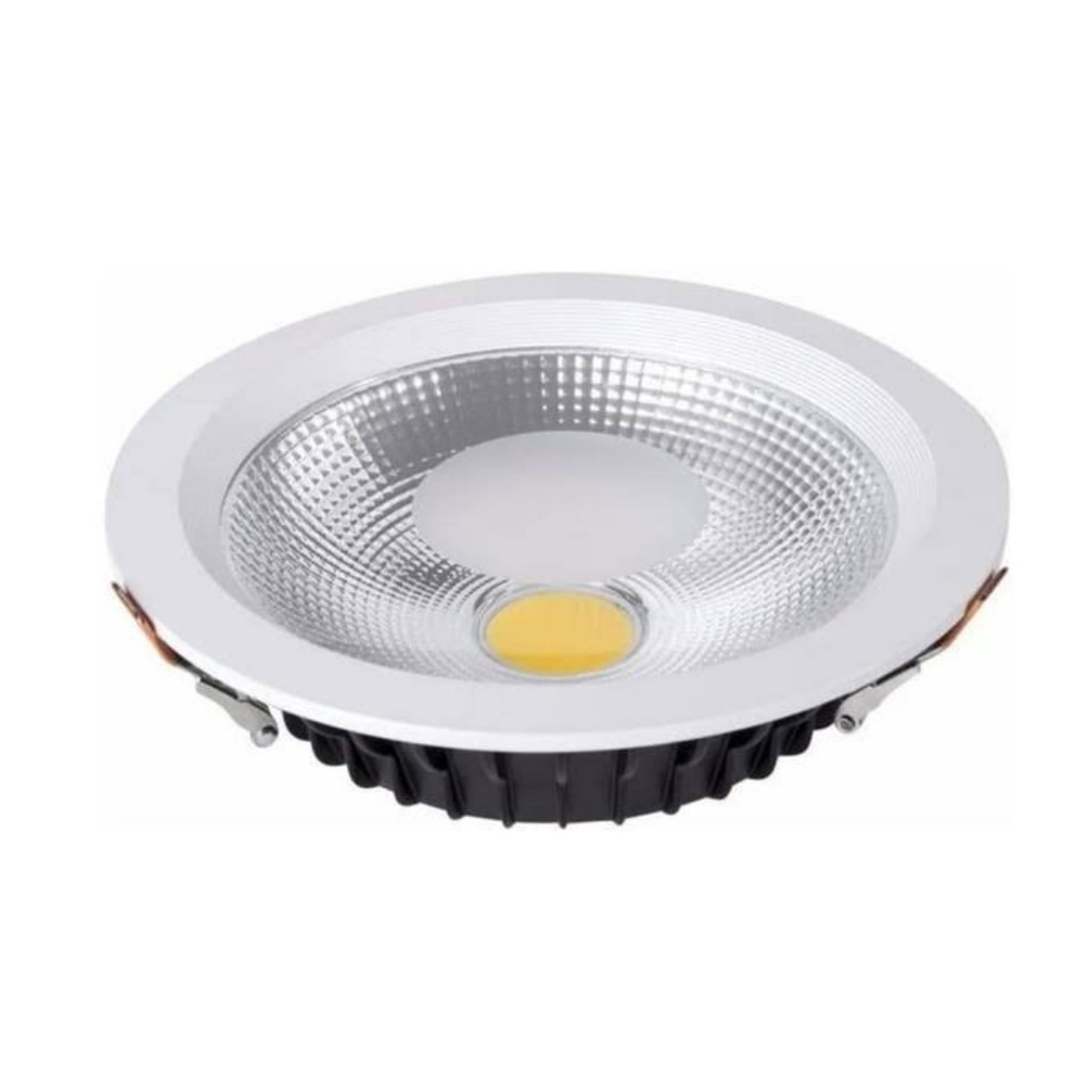 Painel LED 30W Downlight Embutir Redondo 22cm Branco Quente 3000K ...