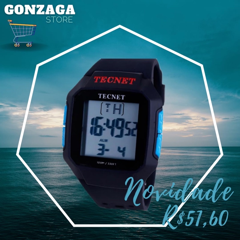 relógio tecnet prova d’água original | Shopee Brasil