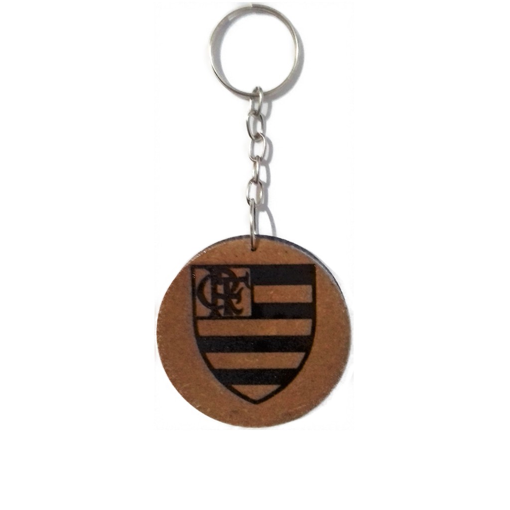 Chaveiro em MDF Gravado a Laser Escudo Flamengo | Shopee Brasil