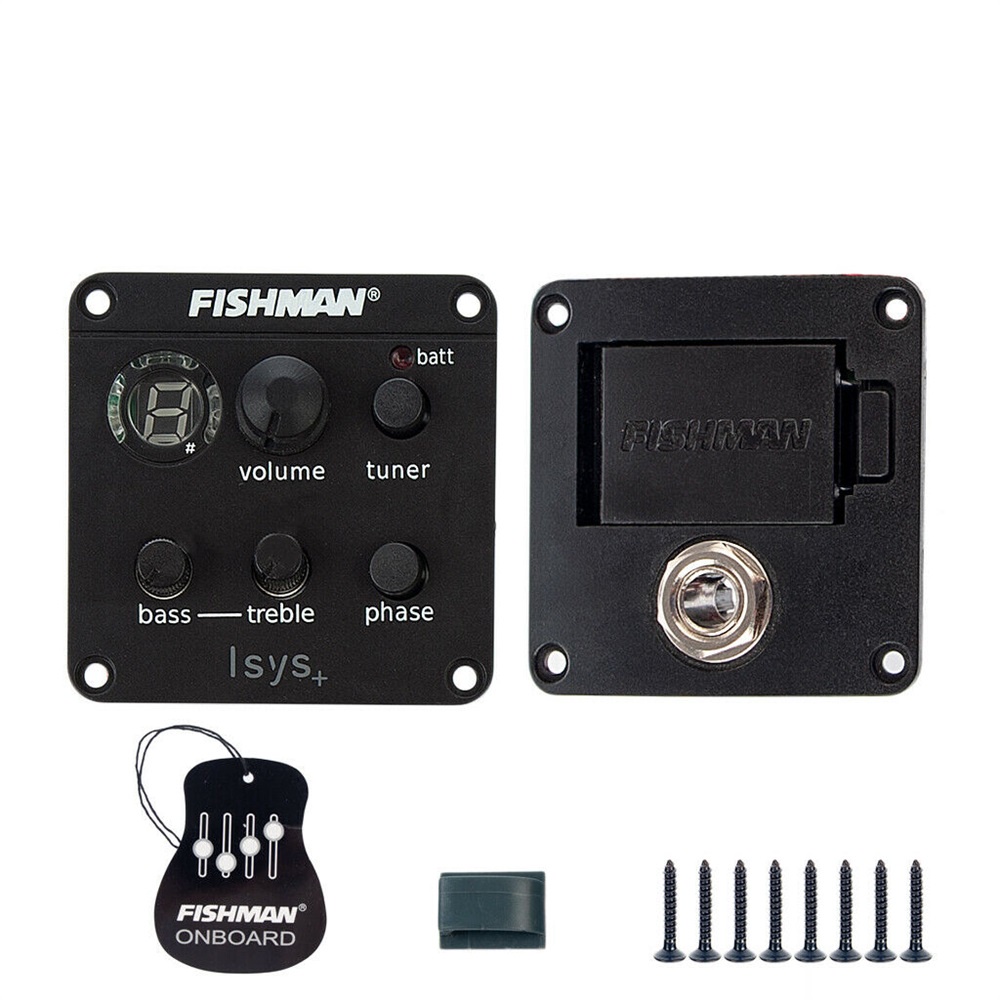 FISHMAN ISYS+ Acoustic Guitar Pickup Piezo onboard Preamps EQ Tuner Equalizer | Shopee Brasil
