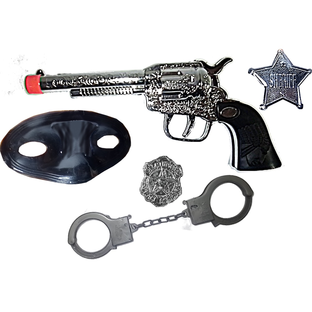 Pistola Colt Cowboy Westen Faroeste Máscara Estrela Sheriff | Shopee Brasil