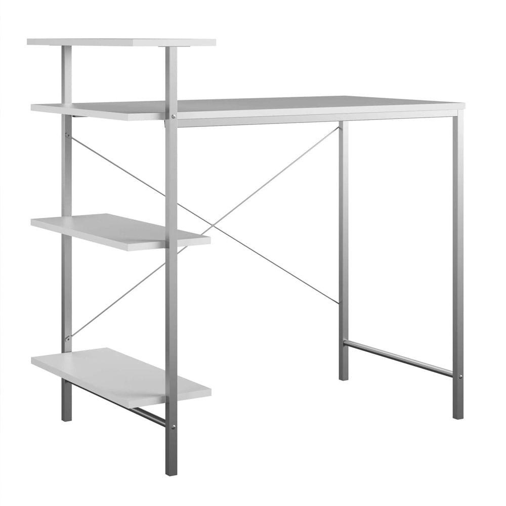 Mesa Side Storage Desk Branco Com Cinza 8104015INT Cosco Home | Shopee ...