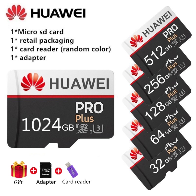 Cartão Huawei Micro Classe10 SD 1024GB 512GB 256GB 128GB 64GB Leitor De ...
