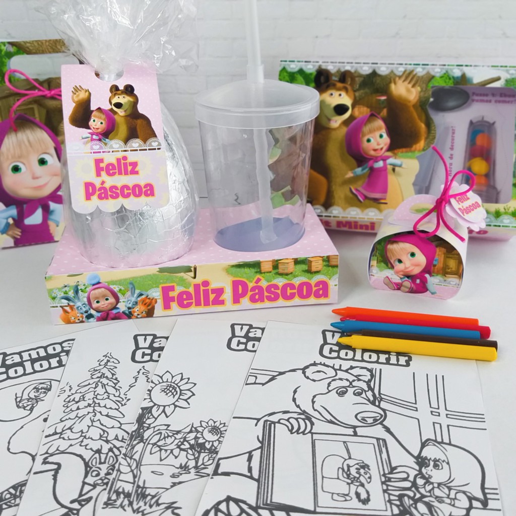 Base para Ovo e espaço para Copo Twistter - Marsha e o Urso - 3 ...