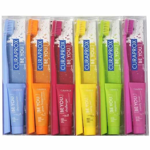 KIT CURAPROX PASTA DE DENTE BE YOU DE 15G CADA + ESCOVA DE DENTE ULTRA ...