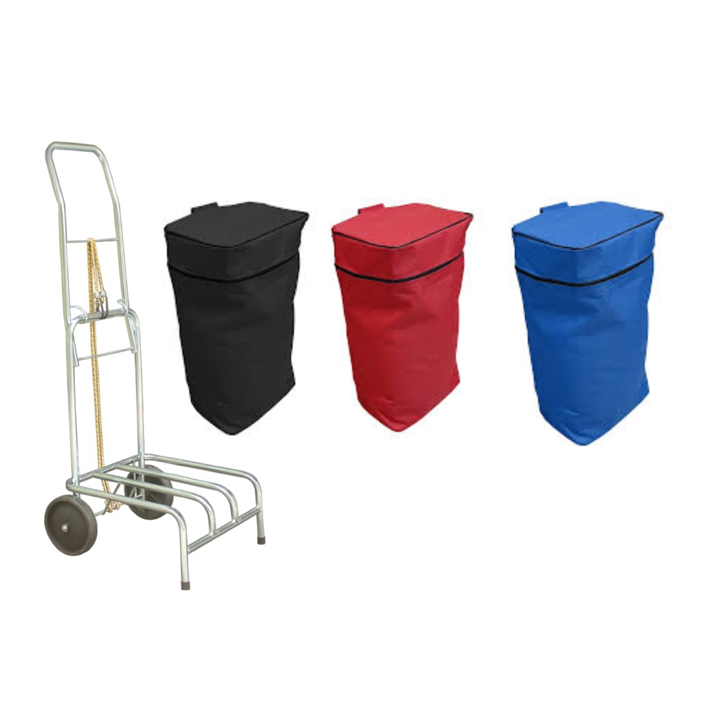 Carrinho Dobrável Bagageiro Maleiro Carga Com Sacola 2 Rodas RBA 012S DP | Shopee Brasil