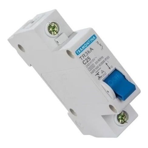 Disjuntor Tramontina Monopolar 1P Curva C Monofásico 25A 40A E 63A | Shopee Brasil