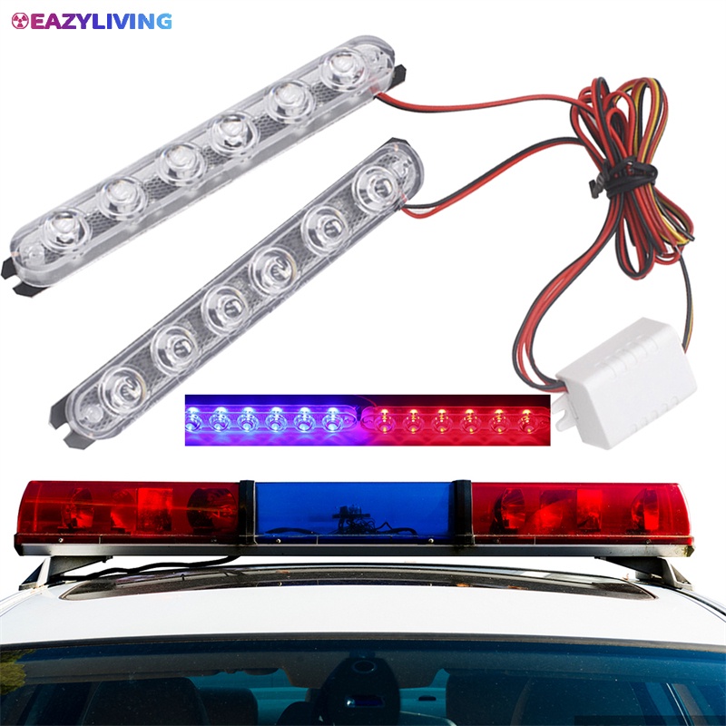 2Pcs Strobe Police Light /6 LED Car Truck Motorcycle Flashing Emergency ...