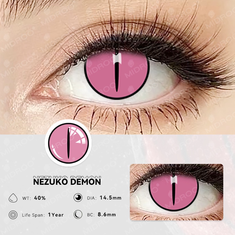 UYAAI 2 Peçs/Par Demon Slayer Lentes De Contato De 14,5mm Anime Cosplay ...