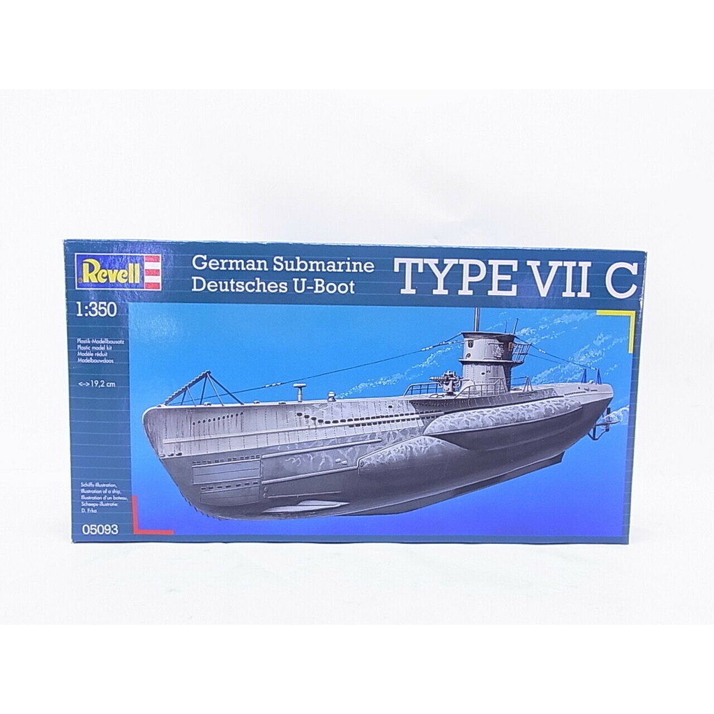 Revell German Submarine Deutsches U-Boot Type VII C Submarino 1/350 05093 | Shopee Brasil