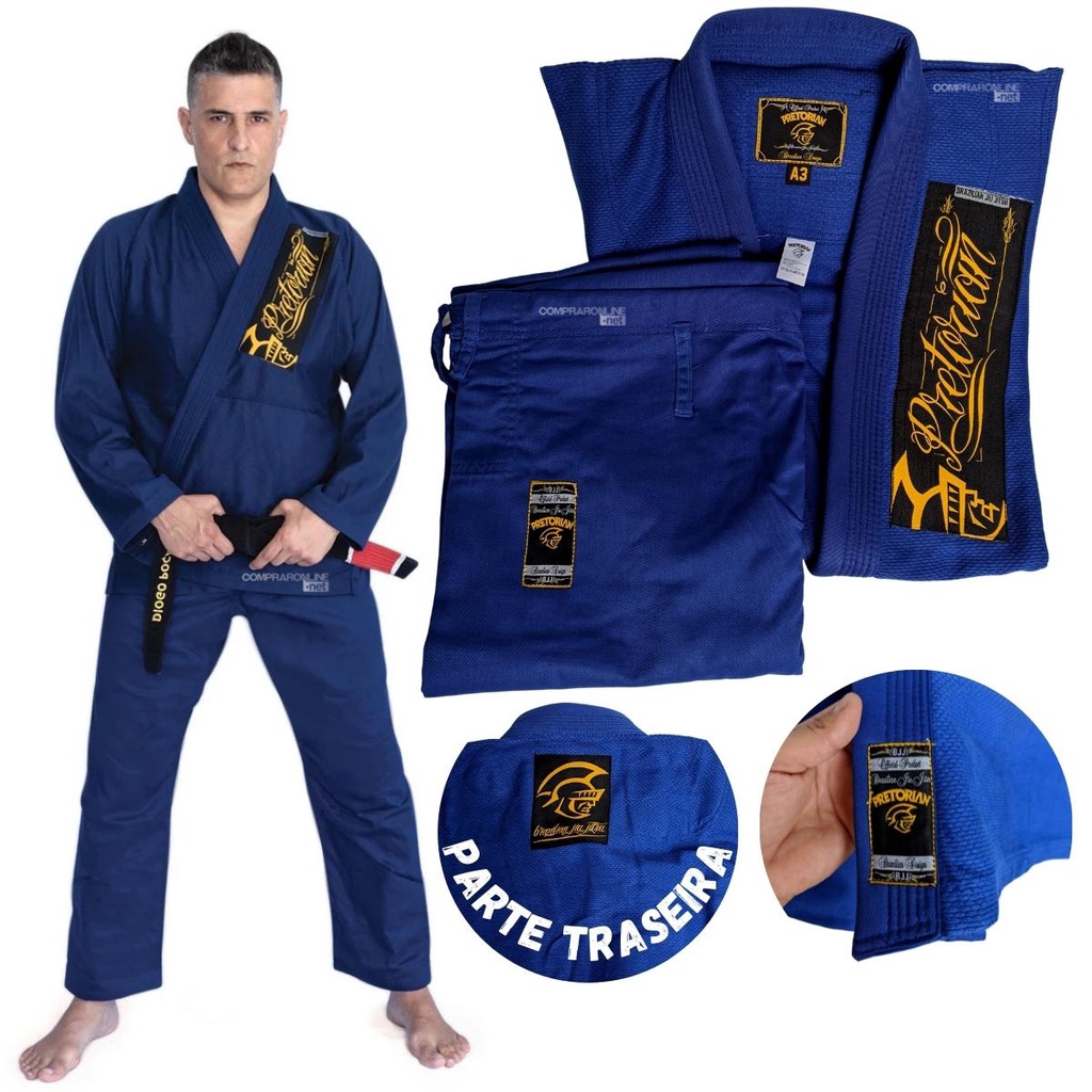 Kimono Jiu-jitsu Pretorian Tam. A3 Trançado Reforçado Adulto ...