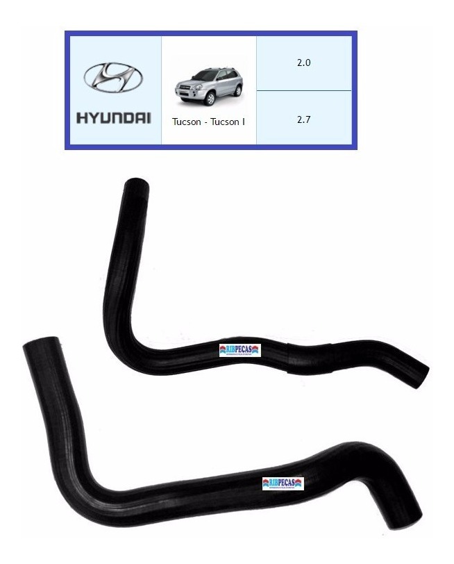 Mangueira Inferior E Superior Radiador Hyundai Tucson 2.0 254122E100 ...