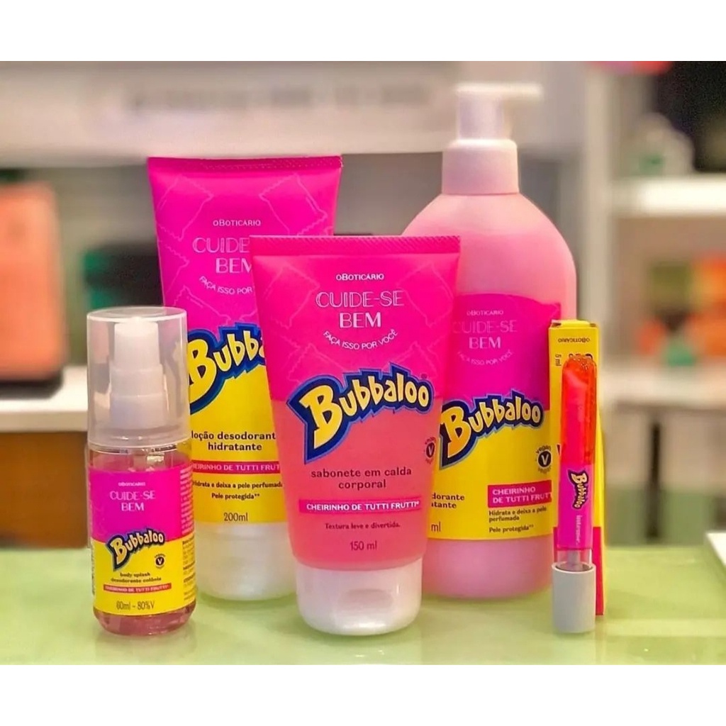 Kit COMPLETO Bubbaloo Cuide-Se Bem COM GLOSS | Shopee Brasil