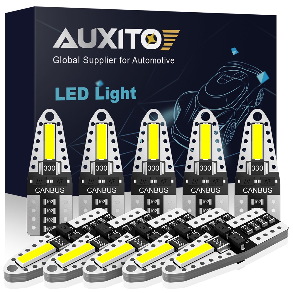 AUXITO 10Pcs Canbus T10 LED 194 168 2835 501 W5W Lâmpadas Sem Erro Cúpula De Carro Lâmpada De ...