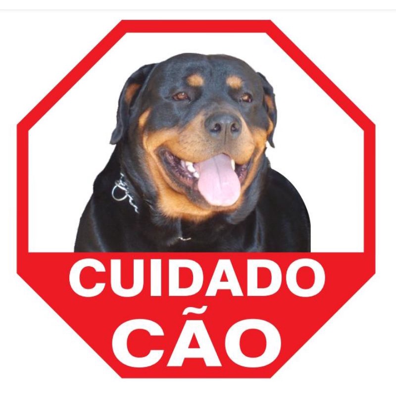 placa de cachorro placa de sinalização "Cuidado cão" | Shopee Brasil