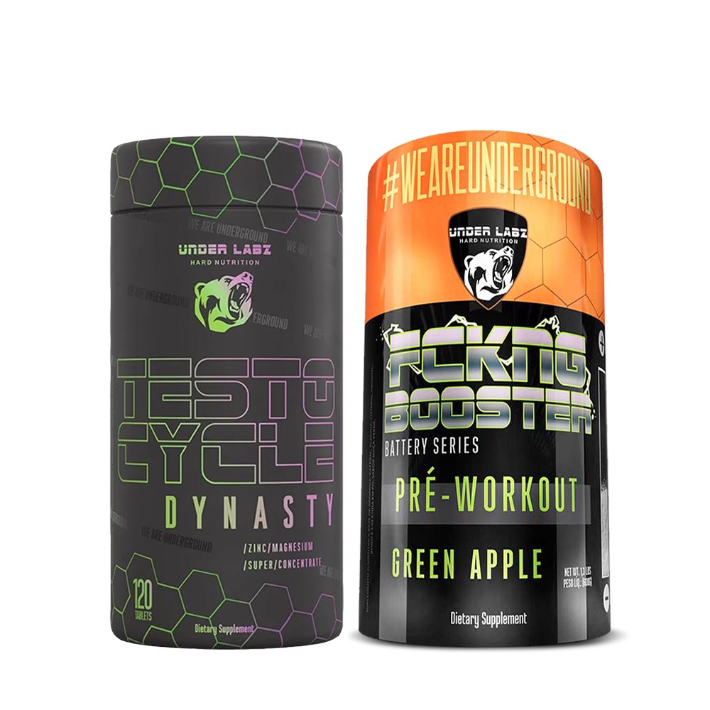 Testo Cycle Dynasty - 120 Caps Under Labz + FCKNG Booster 600g - Under ...