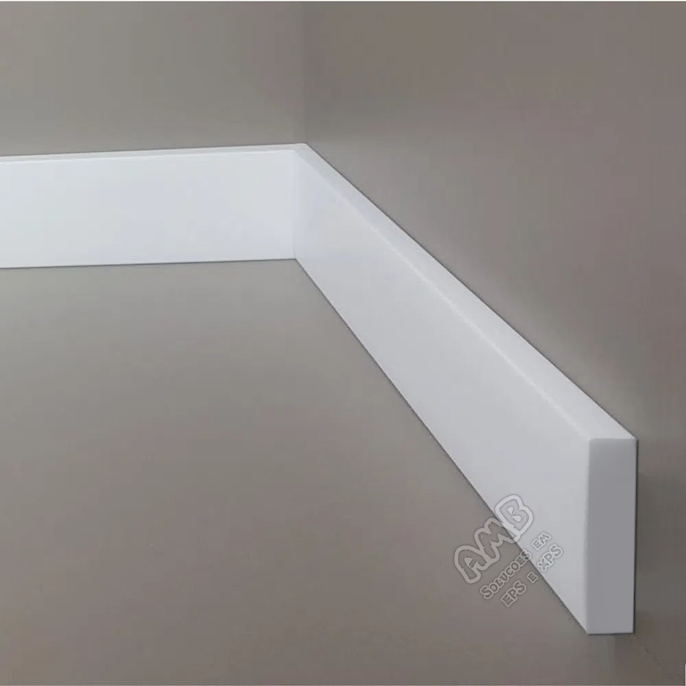 3 metros de Moldura em XPS liso 4cm p/ guarnição de portas e janelas ...