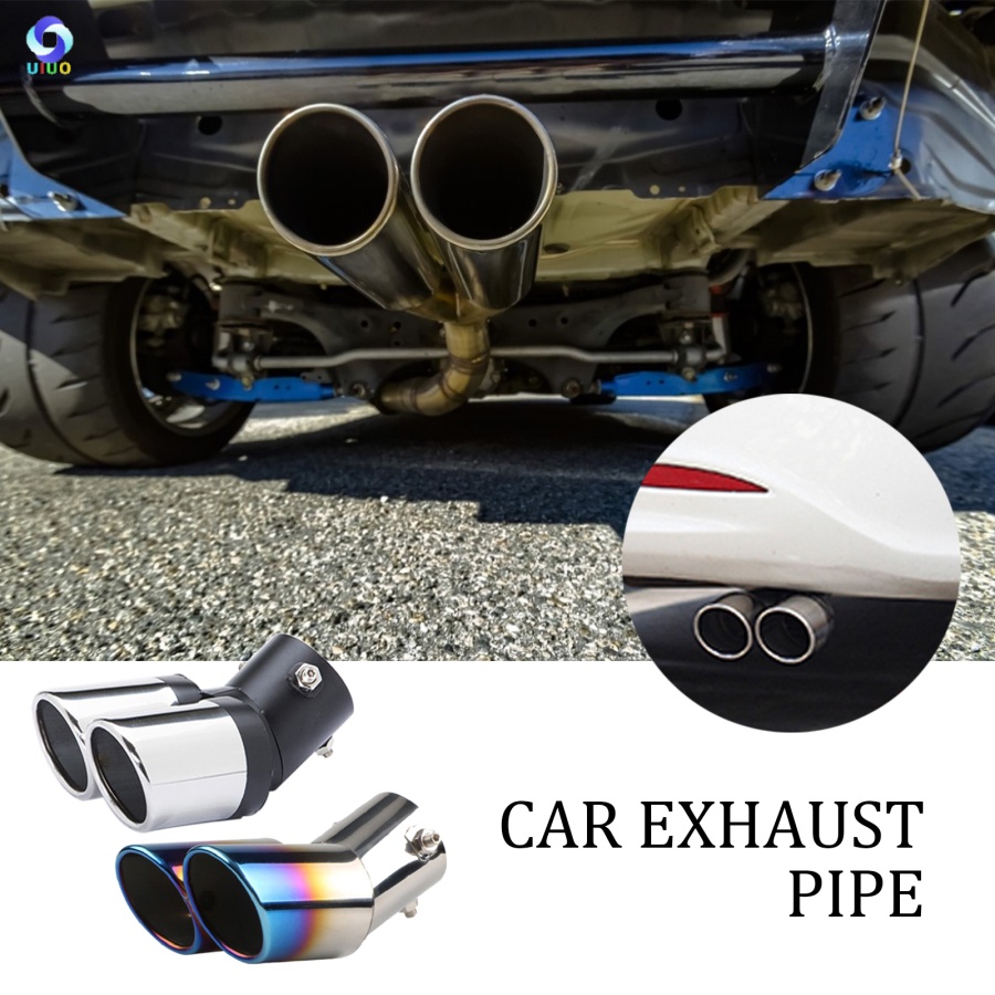 UIUO Tubo De Escape Para Carro Com Ponta De Aço Inoxidável E ...