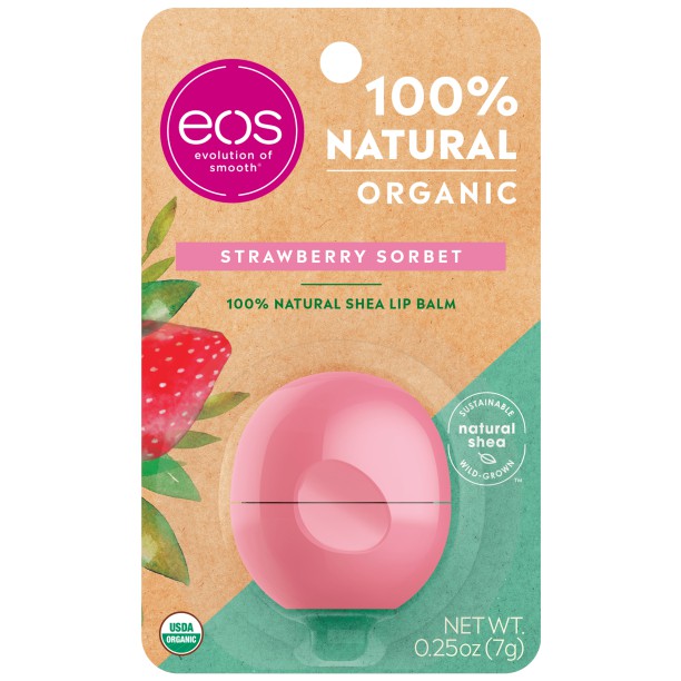 EOS LIP BALM PROTETOR E HIDRATANTE LABIAL - SORVETE DE MORANGO | Shopee ...