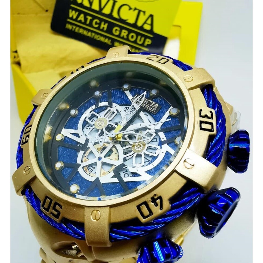 Relógio Masculino Invicta Thunderbolt Skeleton Dourado | Shopee Brasil