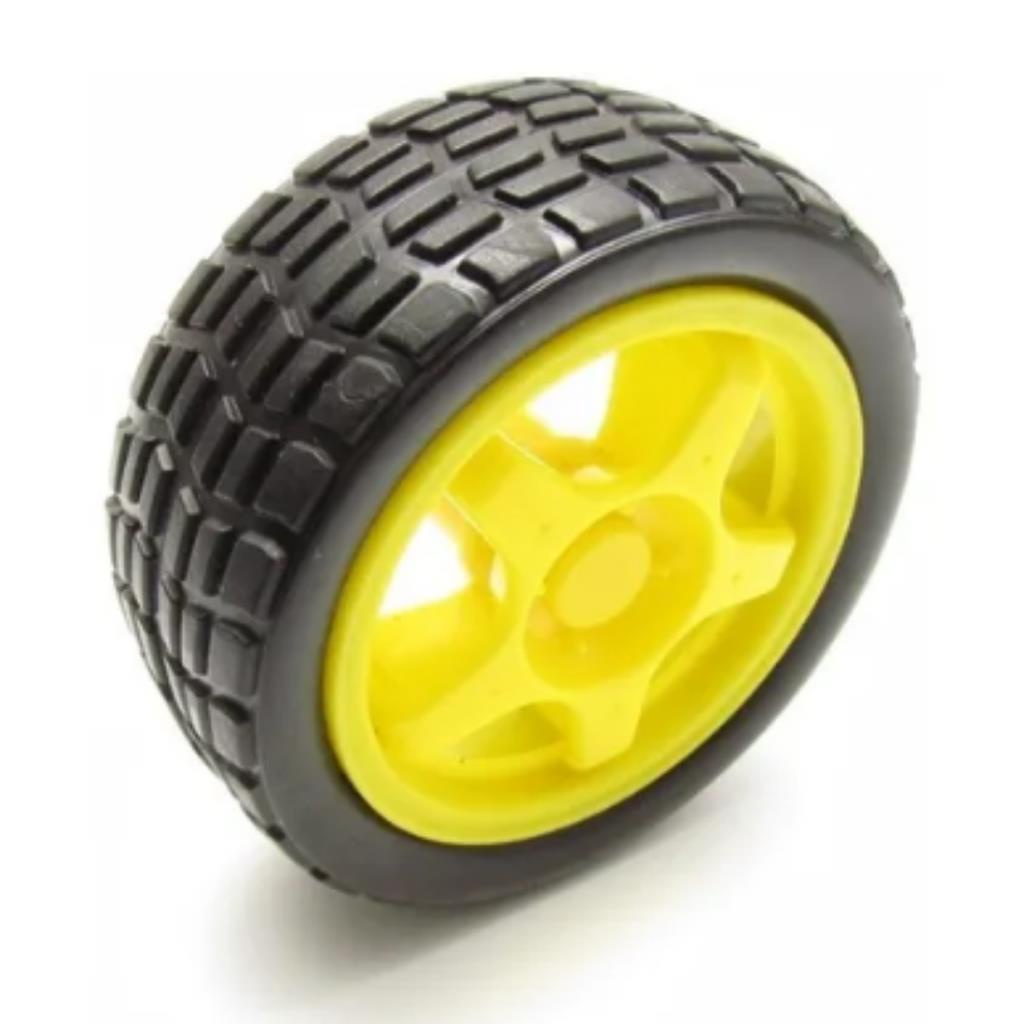 Roda + Pneu 65mm Robotica Para Arduino Projetos | Shopee Brasil