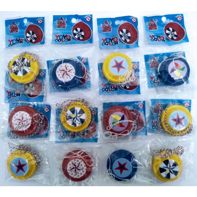 Kit 12 Ioiôs Yoyôs Sortidos Infantil Omotcha | Shopee Brasil
