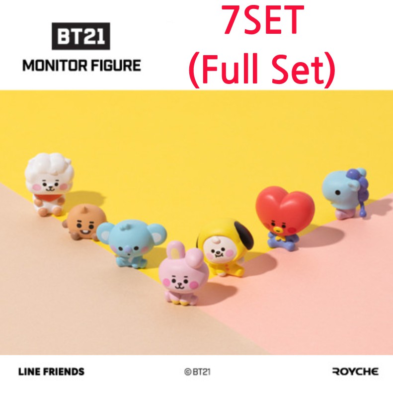 (7SET)BTS BT21 Official Baby ver MONITOR FIGURE by LINEFRIENDS Royche ...
