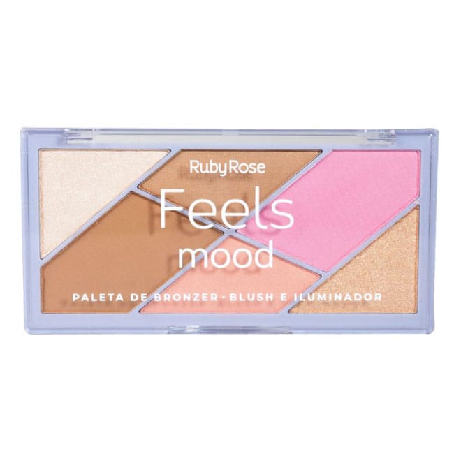 Paleta de Bronzer Blush e iluminador Feels Mood Ruby Rose | Shopee Brasil