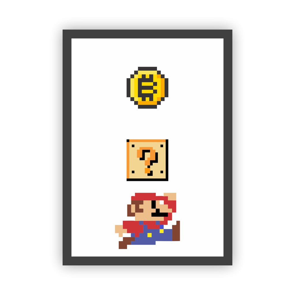 Quadro Mario Bros Bitcoin | Shopee Brasil