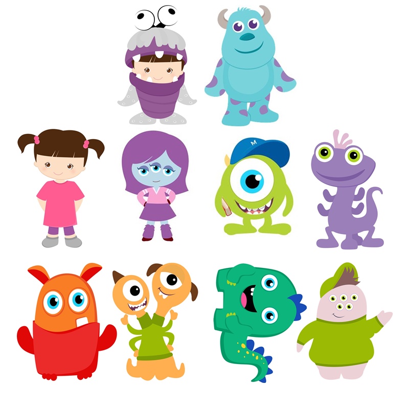 monstros sa cute baby kit decoração de festa infantil 10 display de ...
