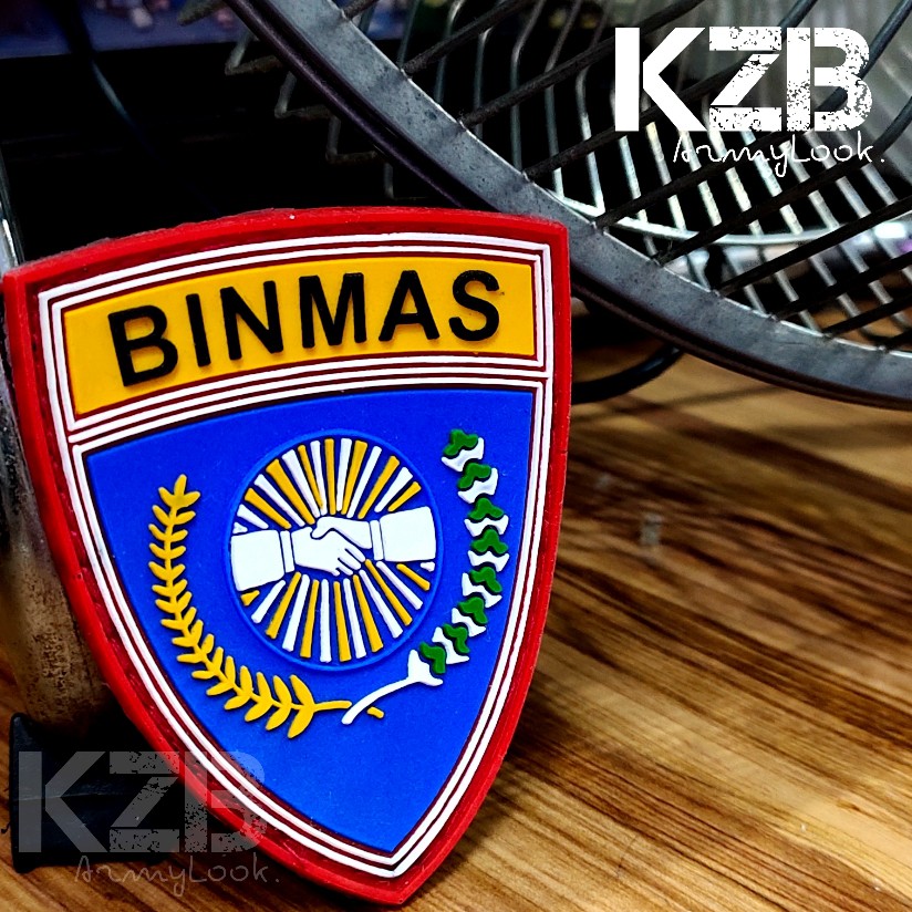 Patch Borracha Velcro-Emblema BINMAS POLRI | Shopee Brasil