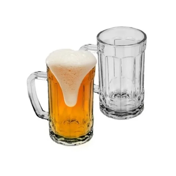 Kit 2 Canecas De Vidro Para Cerveja Chopp Resistente 340ml | Shopee Brasil