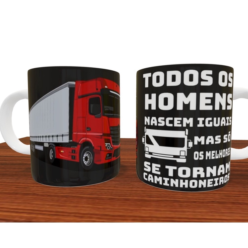 Caneca personalizada Caminhoneiro - Cerâmica 325ml *Caminhoneiro, Caminhão, Profissão* | Shopee ...