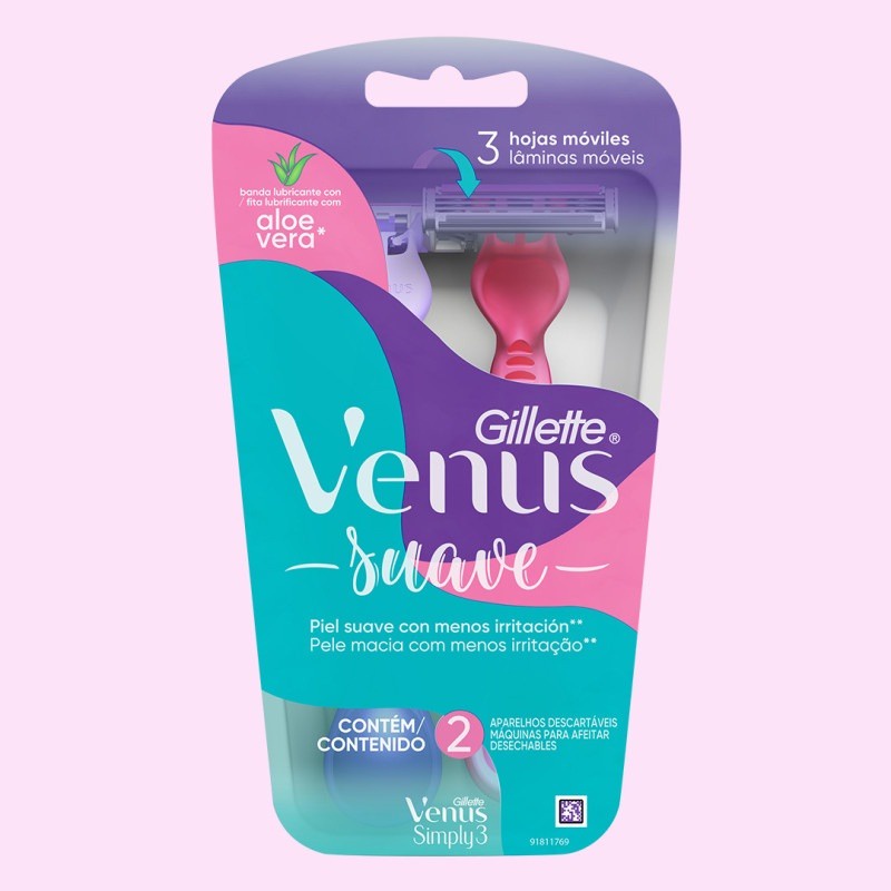 Aparelho Descartável Gillette Vênus Suave Sensitive/ Suave- KIT COM 4 ...