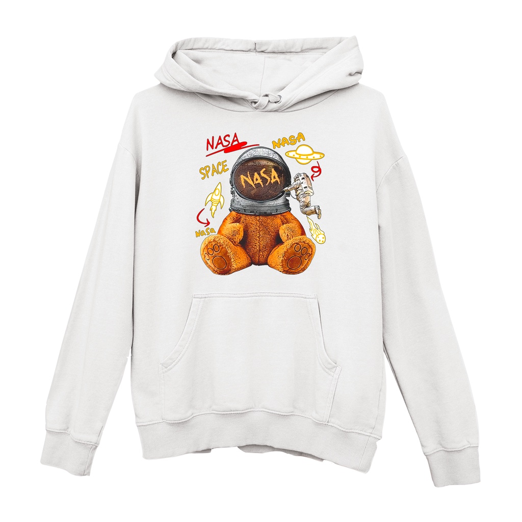 Moletom Canguru Com Capuz Unissex Nasa Bear Urso Space Aesthetic | Shopee Brasil