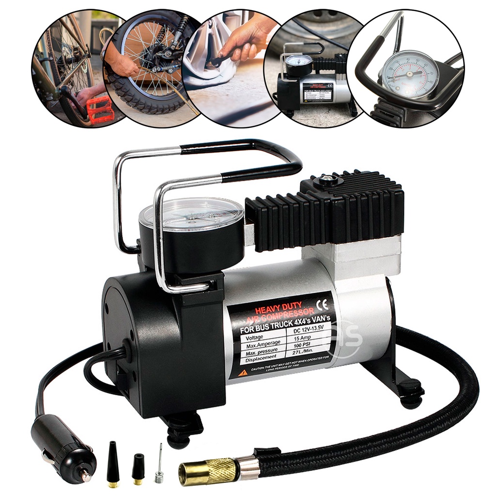 Compressor De Ar Automotivo Portátil 100 Psi 12v Encher Pneu | Shopee ...