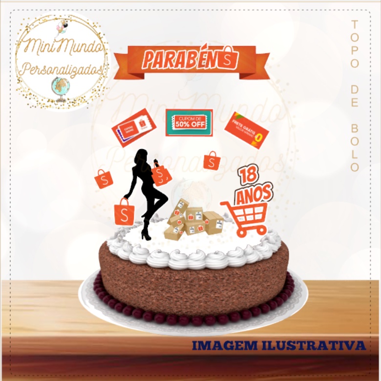 Topo De Bolo Shopee 4 | Shopee Brasil